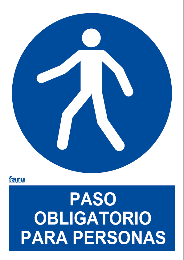 Señal Paso Obligatorio Para Personas A4